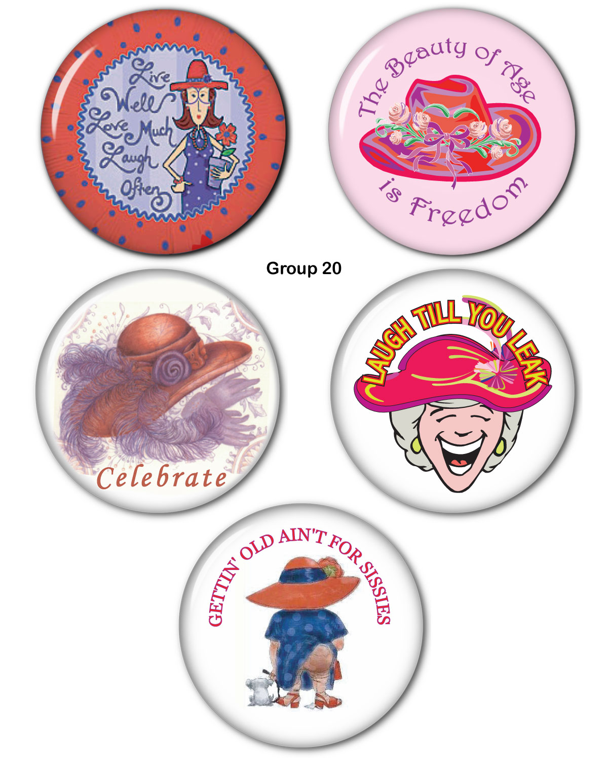 Red Hat Button set Group 20