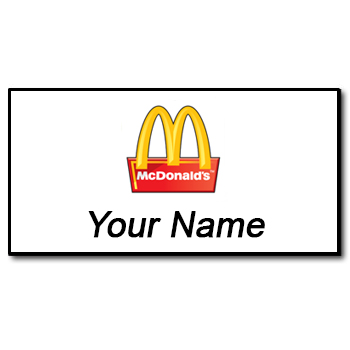 McDonalds Name Badge