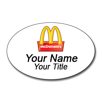 McDonalds Name Badge