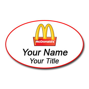 McDonalds Name Badge