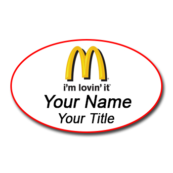 McDonalds Name Badge