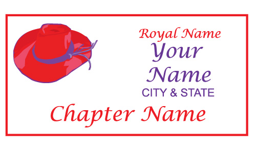 Custom Red Hat Name Badge#111