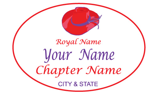 Custom Red Hat Name Badge#111