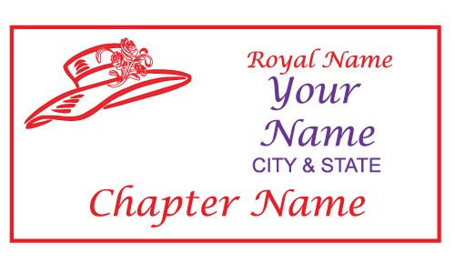 Custom Red Hat Name Badge art 124