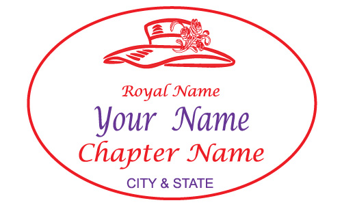 Custom Red Hat Name Badge art 124